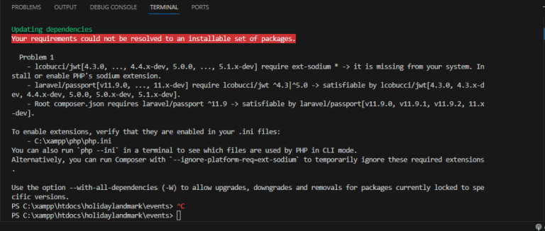 It is missing from your system. Install or enable PHP's sodium extension. - AiOps Redefined!!!