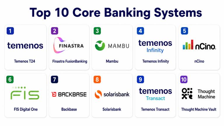 Top 10 Core Banking Systems: Features, Pros, Cons & Comparison - AiOps ...